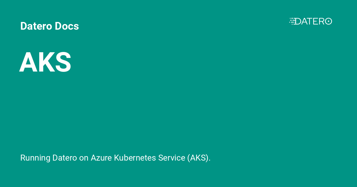 AKS - Datero Docs