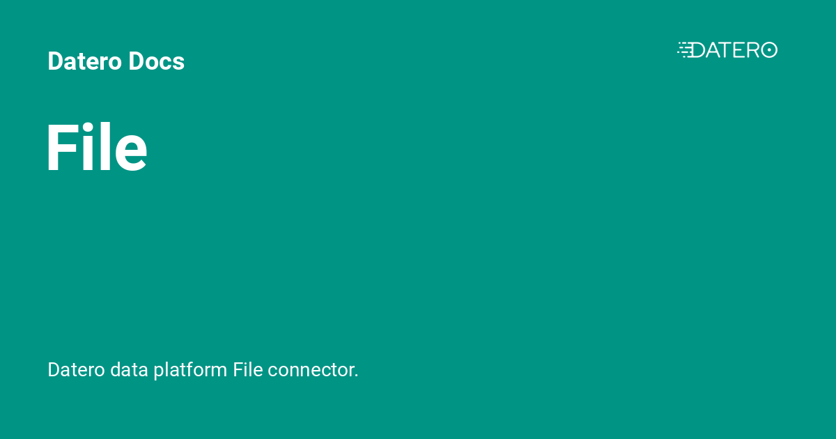 File - Datero Docs